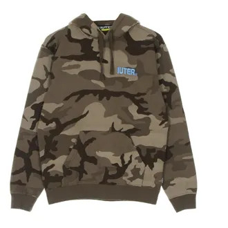 Iuter Camo Hoodie Braun Bestickt R&uuml;ckseite - - Sweatshirts & Hoodies - Herren - Braun - XS
