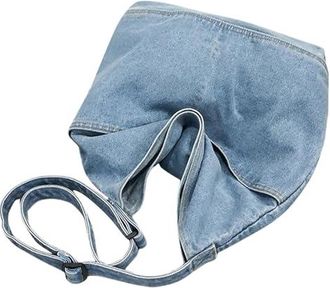 BESPORTBLE SAFIGLE Paquet Fourre-tout Bandouli&egrave;re en Denim D&eacute;contract&eacute; pour Femme, Paquet en Toile Capacit&eacute; Moyenne, L&eacute;ger et Spacieux, Usage Quotidien, Couleur 