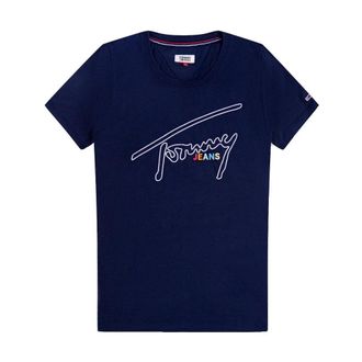 Tommy Hilfiger Rundhals-T-Shirt - - Tops - Damen - Blau - XS