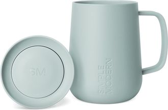Simple Modern ReiseKaffeetasse mit Griff | Isolierter EdelstahlEiskaffeebecher Teetasse | Geschenke f&uuml;r Frauen und M&auml;nner | Voyager Sammlung | 350ml | Sea Glass Sag