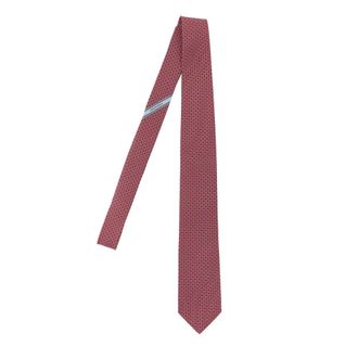 Ferragamo Homme, Accessoires, Rouge, Taille: ONE Size Cravate Jacquard Gancini