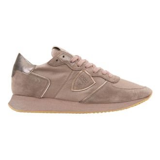 Philippe Model Stilvolle Damen-Sneakers mit Schn&uuml;rung - - Shoes - Damen - Rosa - 37 EU