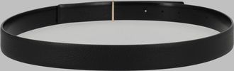 Tom Ford Womens Leather Belt With T Buckle Black Calf