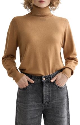Scotch & Soda Damen Relaxed-fit Roll Neck Pullover Sweater, Tobacco Melange, L EU