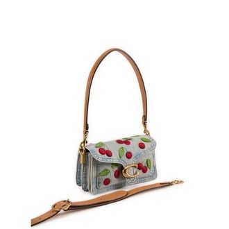 Coach Sac &agrave; main brod&eacute; Tabby 20 en coton et cuir