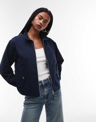 Tommy Jeans Veste standard avec col - Bleu marine