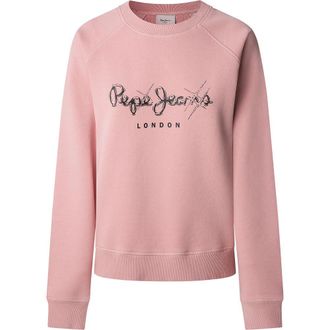 Pepe Jeans London Damen Lupita Sweatshirt, Pink (Washed Pink), M, Rosa (Washed Pink), 38