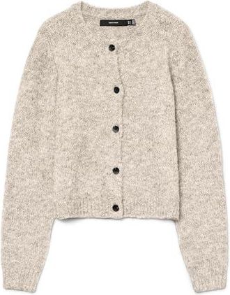 Vero Moda Femme Vmnovah Ls O-Neck Button Noos Cardigan, Bouleau, S EU