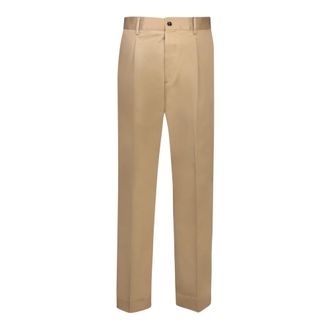 Dell'Oglio Sandy Straight Hosen - - Trousers - Herren - Beige - W33