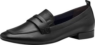 Tamaris Comfort Damen Slipper aus Leder mit Blockabsatz, Schwarz (Black), 37 EU