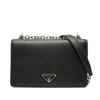 Prada Sac bandouli&egrave;re Saffiano Nylon Pre-owned - Femme - Pre-owned - Noir - Taille: ONE Size