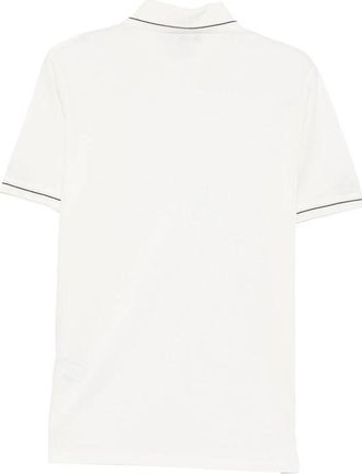 Emporio Armani Cotton Piqu&eacute; with Contrast Trim Polo Shirt - White