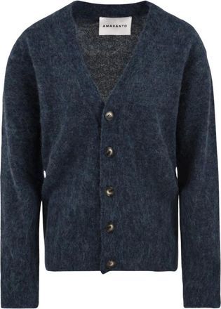Amaranto V-Ausschnitt-Strickjacke - - Knitwear - Herren - Blau - M