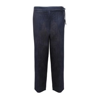 Armani Wrinkled Hosen - - Trousers - Damen - Blau - M