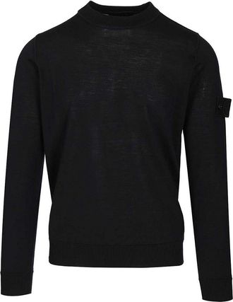 Stone Island Pull Col Rond - Bleu