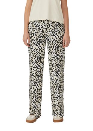 s.Oliver Strukturierte Wide-Leg-Hose im Relaxed Fit mit All-Over-Muster