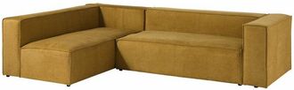 Massivmoebel24 Ecksofa modular 175x92x64 gelb BRUGGE