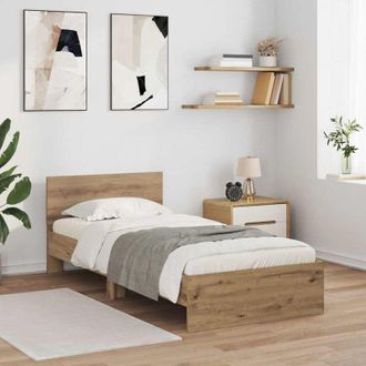 vidaXL vidaXL Cadre de lit Ch&ecirc;ne artisanal 90 x 190 cm Bois ding&eacute;nierie