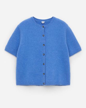 Arket Strickjacke Aus Einer Alpaka-Wollmischung -Blau