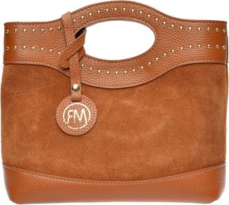 Roberta M Braune Lederhandtasche