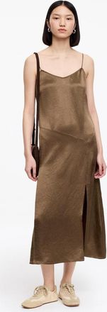 Arket Slipkleid Aus Satin -Braun