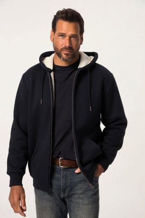 JP1880 Fleecejacke Hoodiejacke Outdoor Sweatjacke Kapuze Teddyfutter