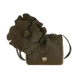 Pinko Pinko - Pochette Fleur - Femme - Sacs - Vert - Taille: ONE Size