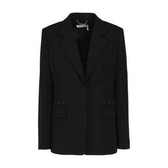 Chlo&eacute; Schwarze Wolljacke mit ausgestelltem Schnitt - - Jackets - Damen - Schwarzk - 2XS