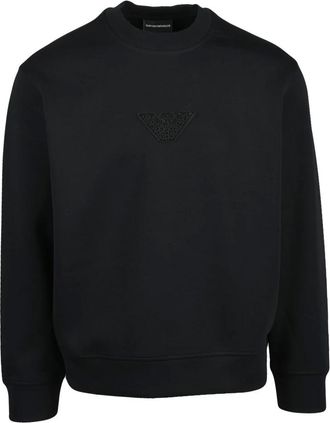 Emporio Armani Homme, Sweatshirts et sweats &agrave; capuche, Noir, Taille: S Crewneck SweaT-shirt