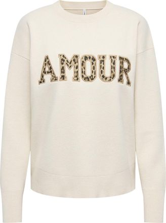 Only Onlkattie Ls Text O-Neck Cs KNT