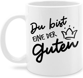 Shirtracer Tasse Tassen 325ml - Statement Sprüche - Du bist eine der Guten schwarz - 325 ml - Weiß - gute kollegin spruchtasse sarkasmus abschied haferl kollegen