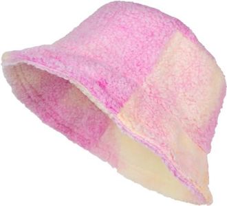 styleBREAKER Chapeau de p&ecirc;cheur en Fourrure de Nounours pour Femme, Look ombr&eacute;, Chaud Bucket Hat Automne Hiver, Motif d&eacute;grad&eacute; Multicolore 04025038, Couleur:Rose-Ja