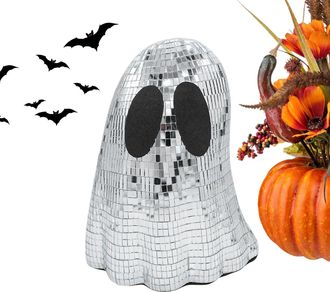 Generic Partydekorationen Geisterscheibe, Halloween-Mittelstück, Geisterdekoration mit Glitzer für Kamine, Schreibtische, Tische, Haus und Schichtkuchen