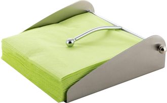 axentia Serviettenständer Serviettenhalter, Edelstahl, Silber, ca. 17,5 x 6 x 17,5 cm