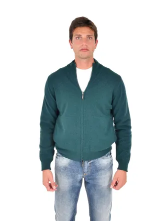 Drumohr Mens Reversible Cashmere Jacket Green