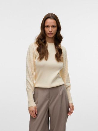 Vero Moda Strickpullover VMHOLLYPOINTELLE LS O-NCK PULLOVE GA BOO