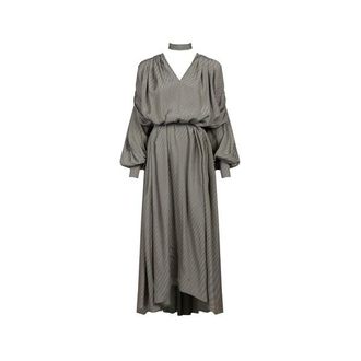 ARAKII Robe longue avec d&eacute;tails fronc&eacute;s