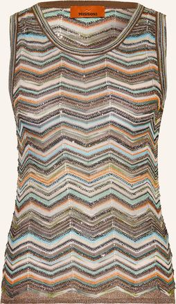 Missoni Stricktop Mit Glitzergarn Und Pailletten braun