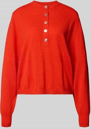 Stefanel Relaxed Fit Strickpullover aus reiner Lanawolle mit Rippb&uuml;ndchen
