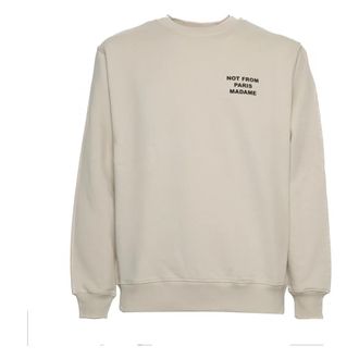 Dr&ocirc;le de Monsieur Stilvolles Mastic Sweatshirt mit Gedrucktem Slogan - - Sweatshirts & Hoodies - Herren - Beige - S
