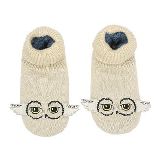 Bioworld Harry Potter Hedwig Big Face Wings Chaussons chaussettes pour femme, Harry Hedwig Big Face Wings, Large-X-Large
