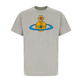 Vivienne Westwood Homme, Tops, Gris, Taille: XL T-shirt &agrave; imprim&eacute; Orb