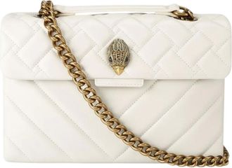 Kurt Geiger Femme, Sacs, Blanc, Taille: ONE Size Leather Kensington Bag