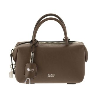 Max Mara Femme, Sacs, Brun, Taille: ONE Size Sac &agrave; main en cuir avec poign&eacute;e sur le dessus