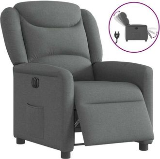 vidaXL Fauteuil inclinable électrique Gris foncé Tissu - Vidaxl