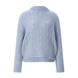Hemisphere Strickpullover mit Rundhalsausschnitt - - Knitwear - Damen - Blau - S