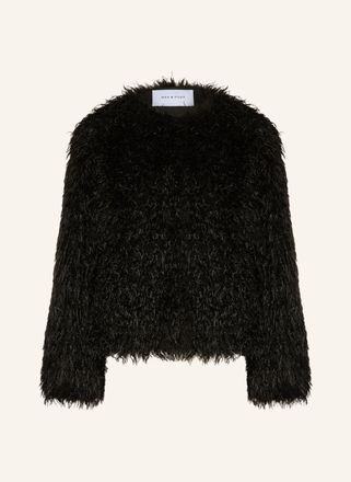 Mrs & Hugs Mrs & Hugs Kunstfell-Jacke schwarz