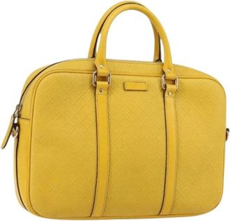 Gucci unisex, Pre-owned, Jaune, Taille: ONE Size Sac à main jaune en cuir Pre-owned