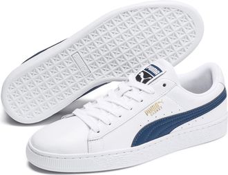 Puma Herren Basket Classic LFS Sneaker, Weiß White-Gibraltar Sea 37, 44.5 EU