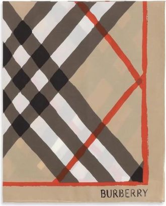Burberry Seidenhalstuch mit Karomuster - - Accessories - Damen - Mehrfarbig - ONE SIZE